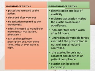 Orthodontic Elastics Elastics Forces.pptx