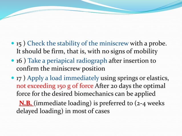 Orthodontic miniscrew ( TAD ) placement | PPTX