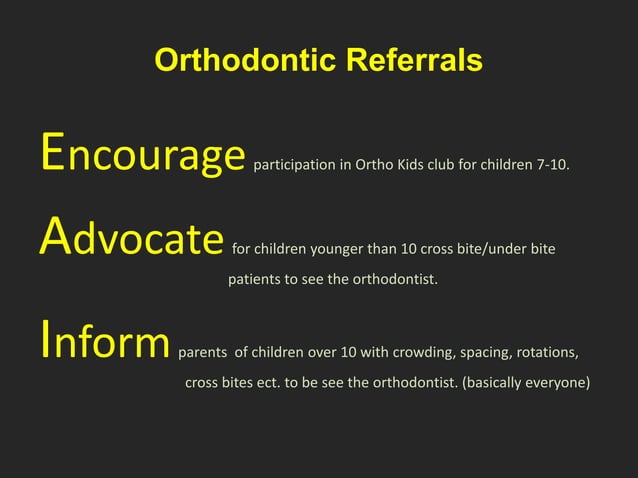 Orthodontic referrals | PPTX | Dental Health | Diseases and Conditions