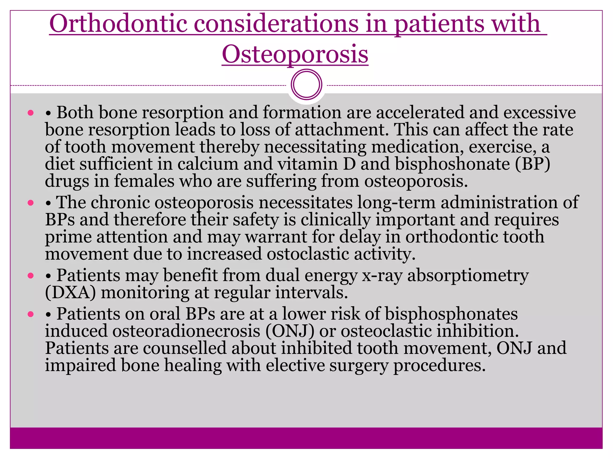 Orthodontics and medical disorders | PPTX