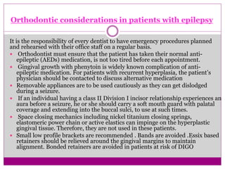 Orthodontics and medical disorders | PPTX