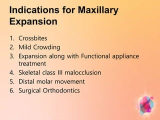 Introduction to maxillary arch expansion | PPTX