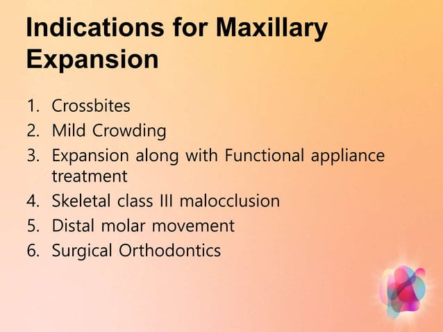 Introduction to maxillary arch expansion | PPTX