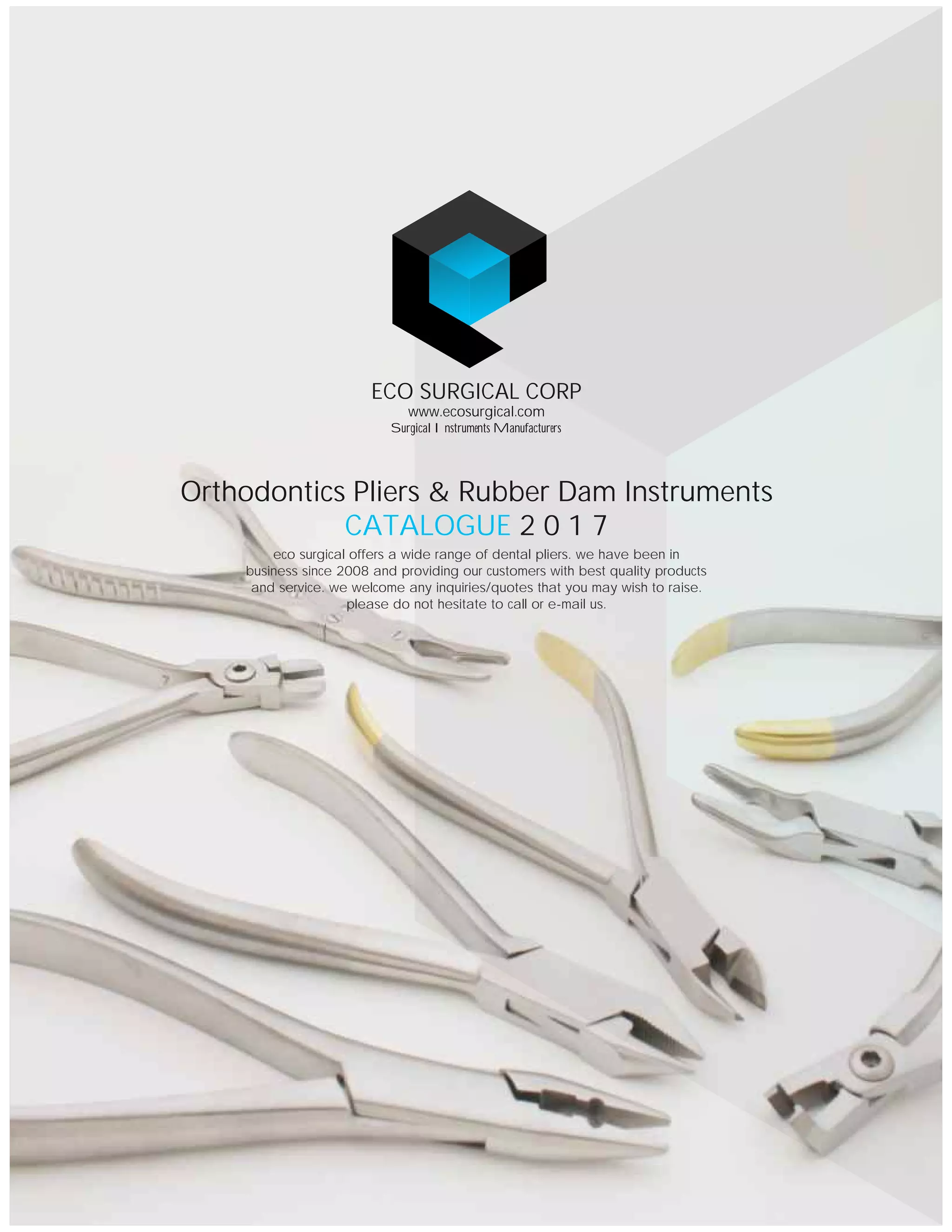 Orthodontics pliers & Rubber dam instruments | PDF