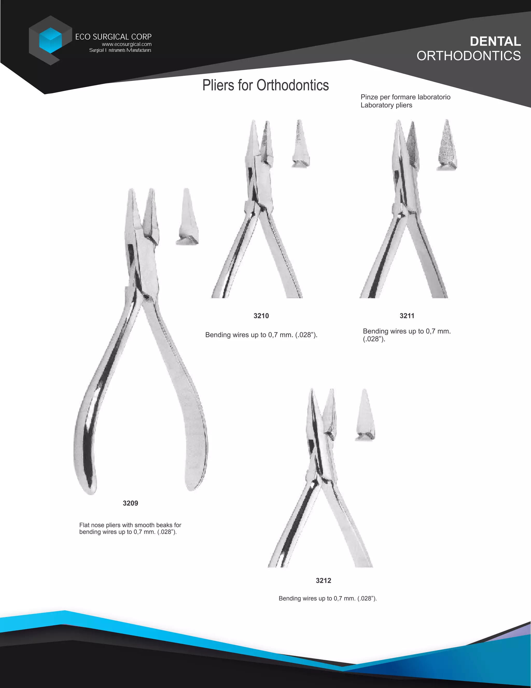 Orthodontics pliers & Rubber dam instruments | PDF