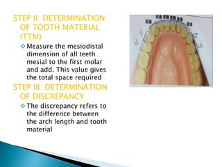 Orthodontic study model and model analysis | PPTX