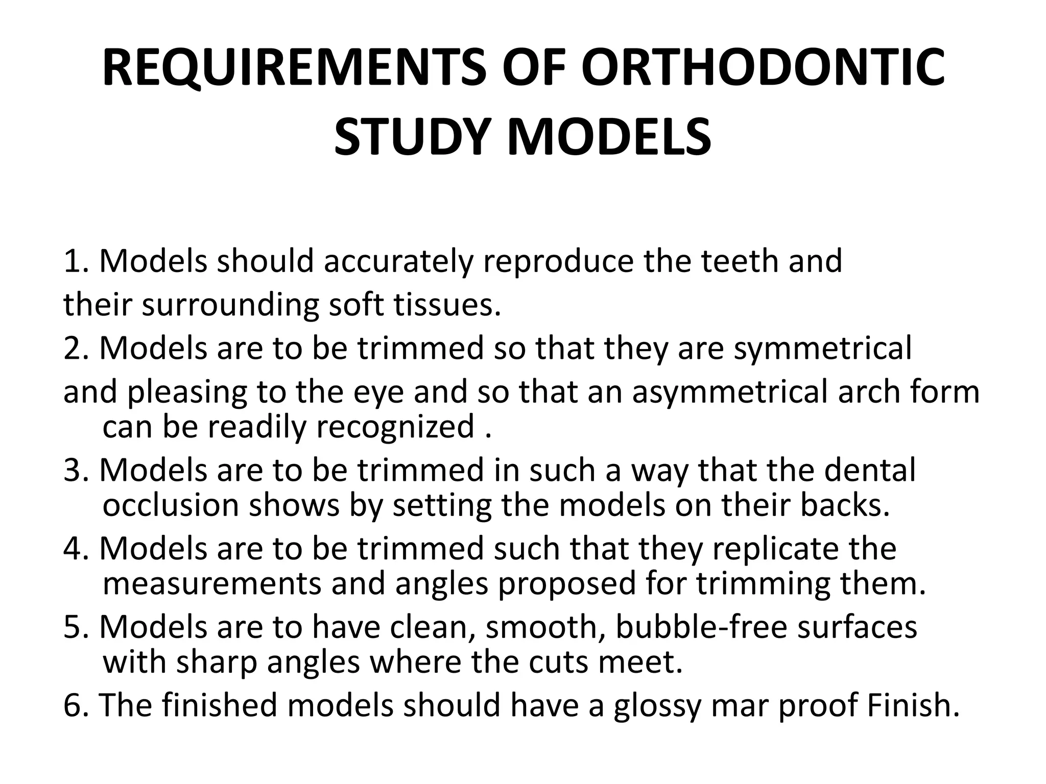 Orthodontic study models | PPT