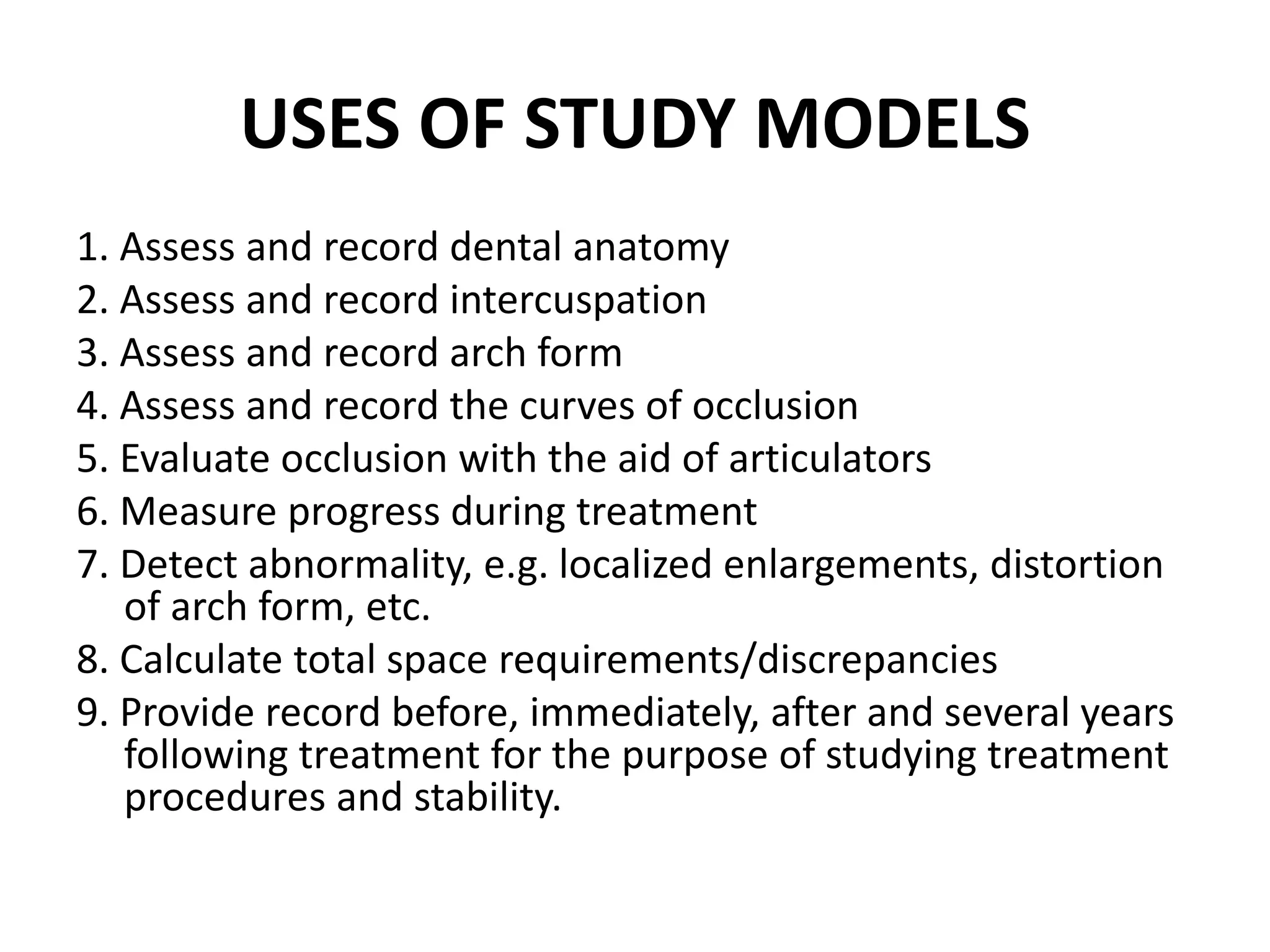Orthodontic study models | PPT