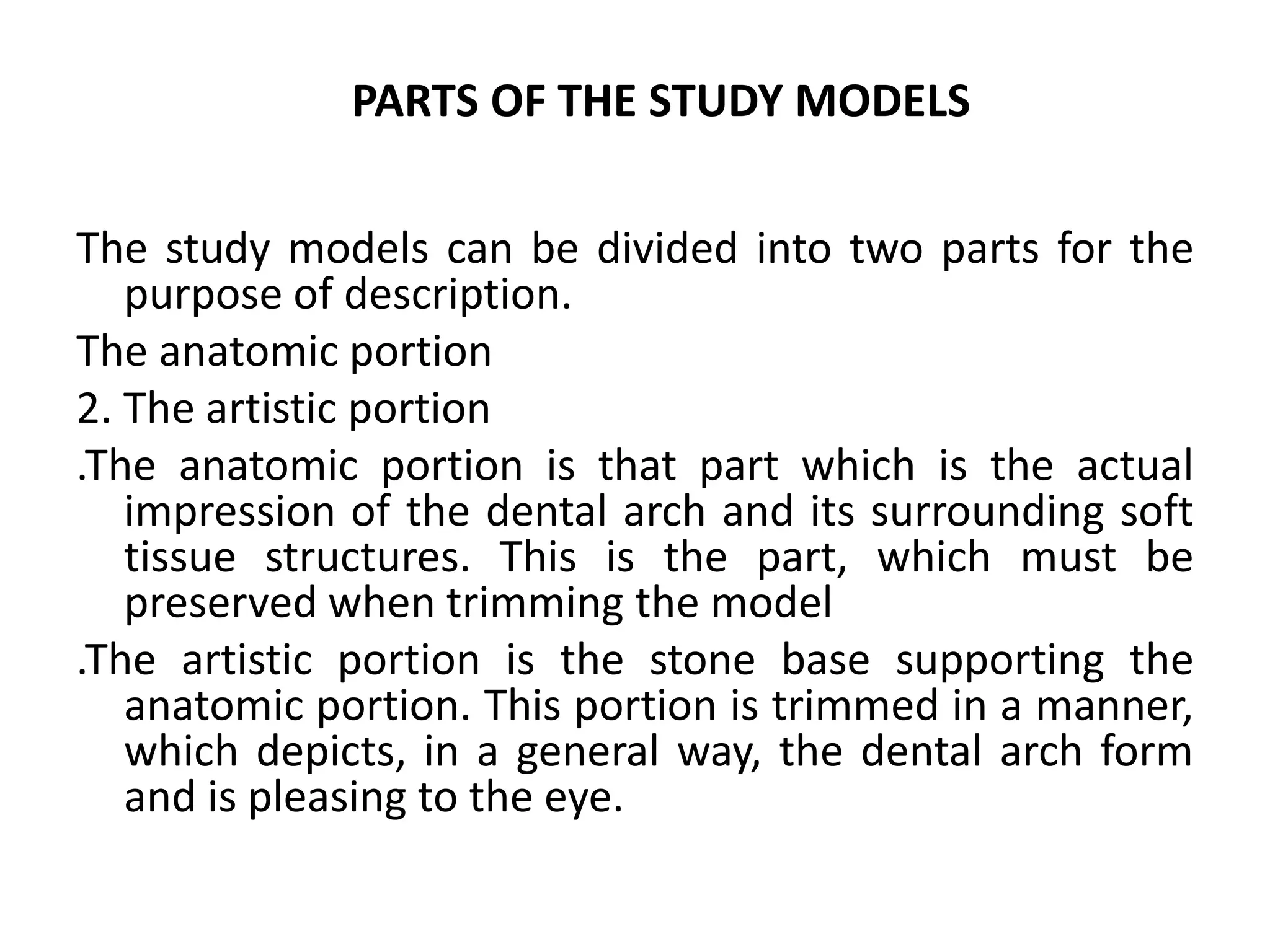 Orthodontic study models | PPT