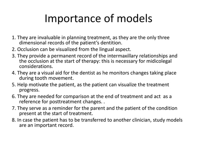 Orthodontic study models | PPT | Dental Health | Diseases and Conditions