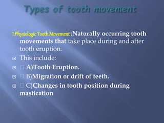 biology/biomechanics of tooth movement by dr.shadman zakir | PPTX