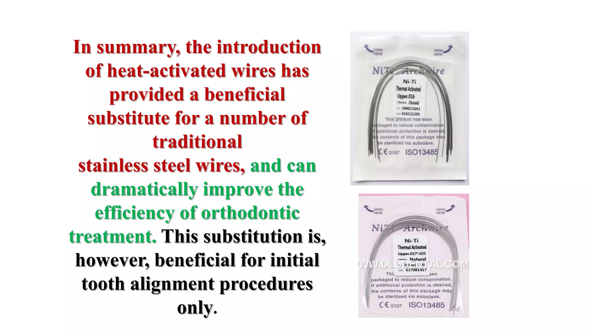 MBT wire sequence during orthodontic alignment and leveling | PPTX
