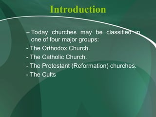 Orthodoxy vs. Catholicism.pptcreate a ppt on the protestant church and ...