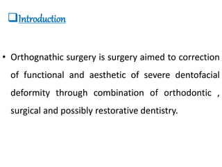 Orthognathic surgery lecture for dental study | PDF