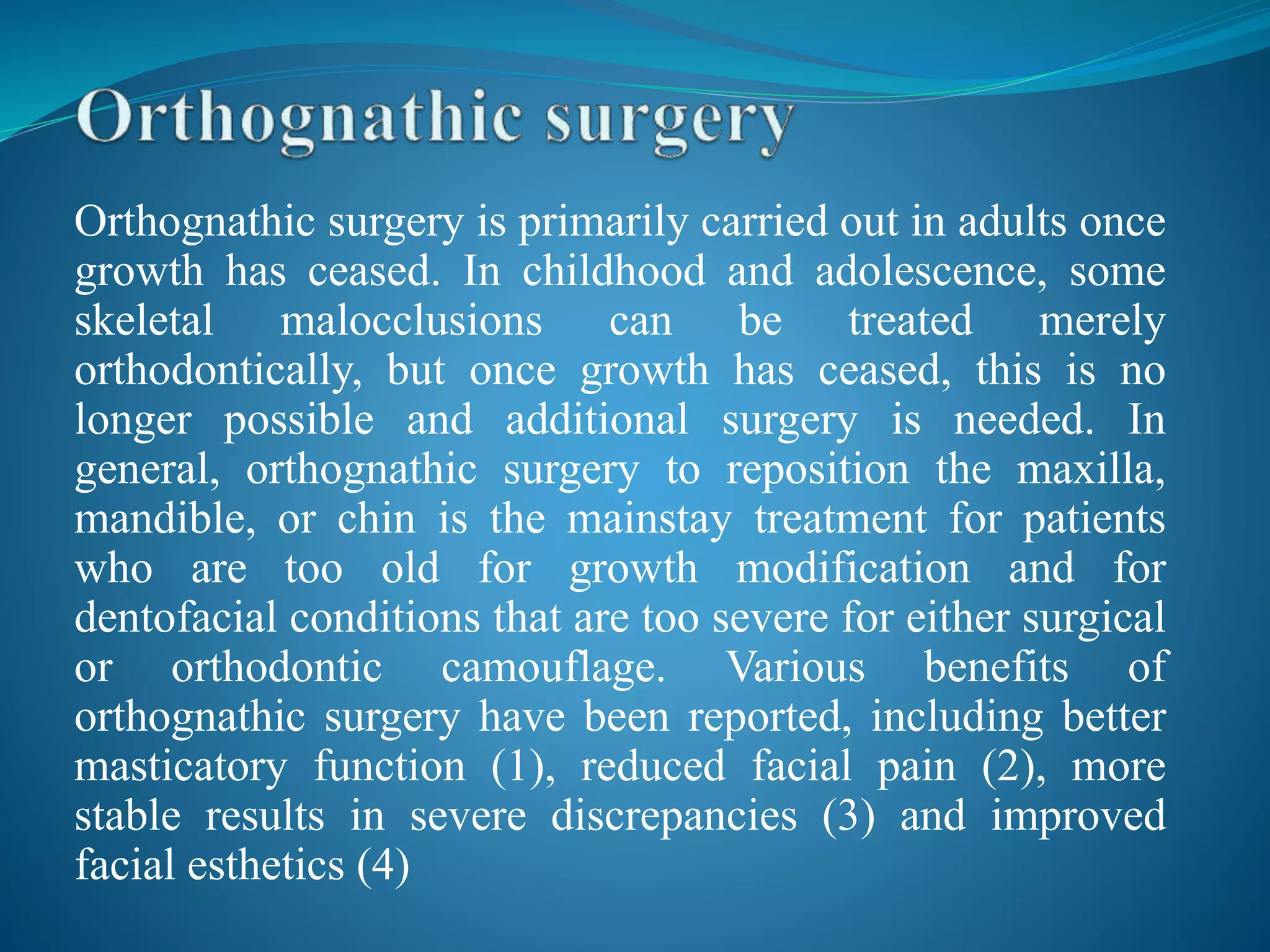 Orthognathic surgery | PPTX