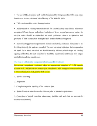 Orthognathic surgery for orthodontists by Almuzian | DOC