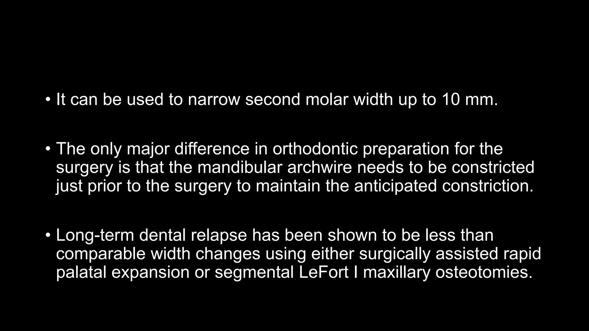 Orthognathic surgical procedures on non-growing patients with maxillary ...