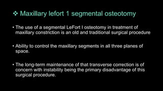 Orthognathic surgical procedures on non-growing patients with maxillary ...