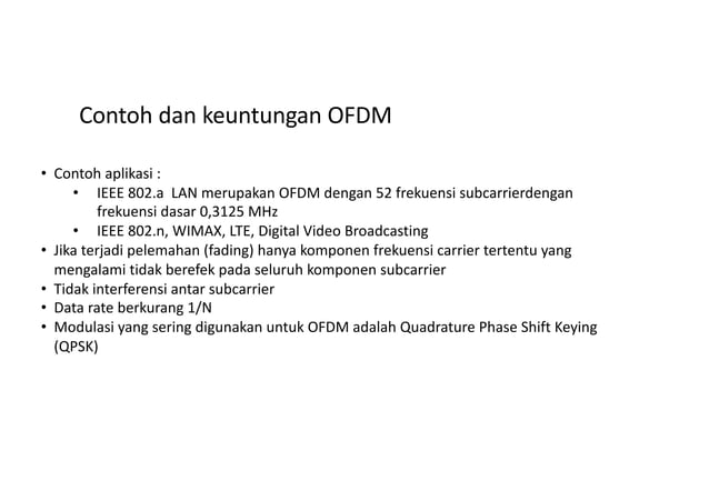 Kuliah Komunikasi Data ke-11 : OFDM | PPT