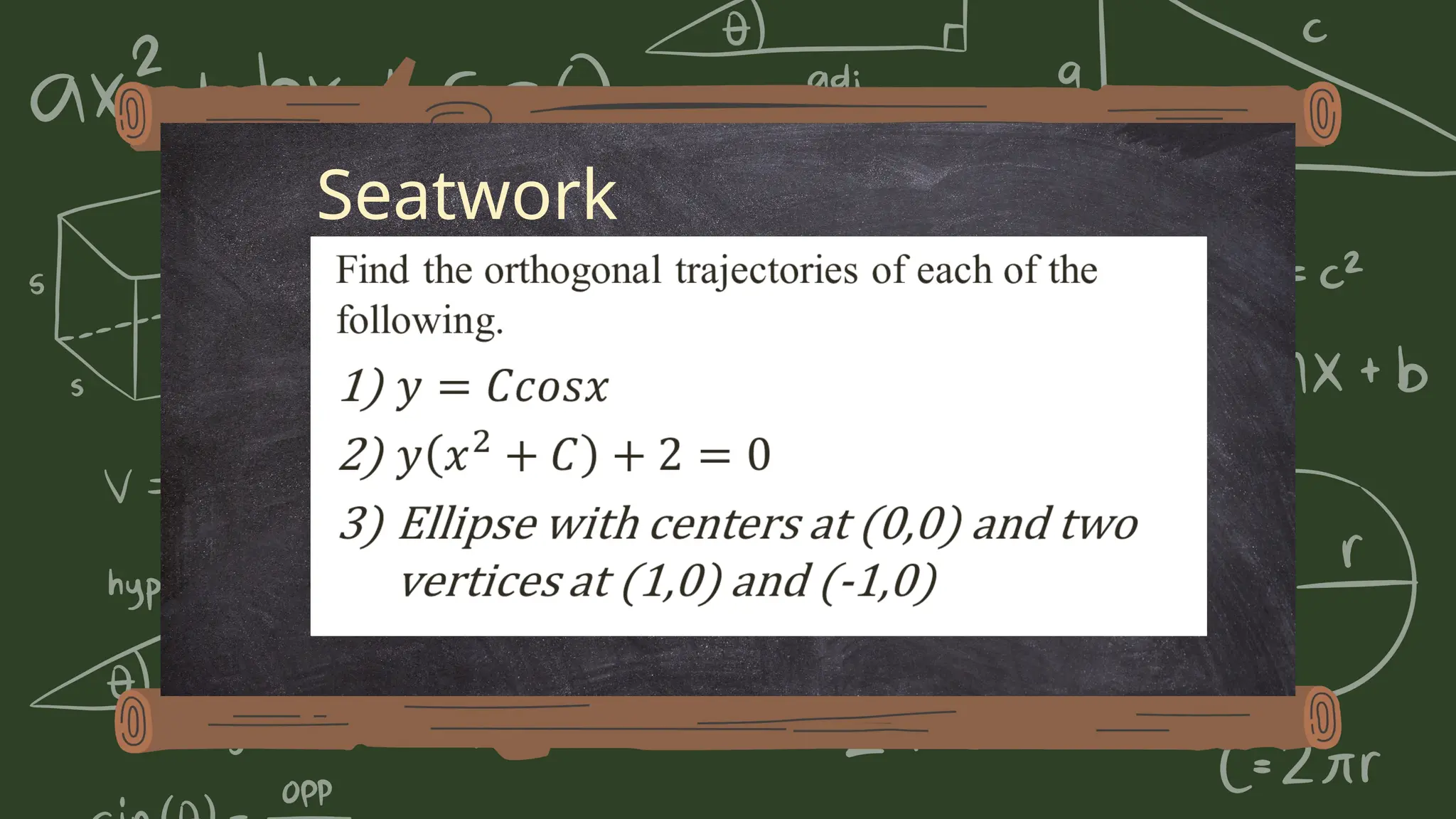 ORTHOGONAL-TRAJECTORY Differential equation | PPTX