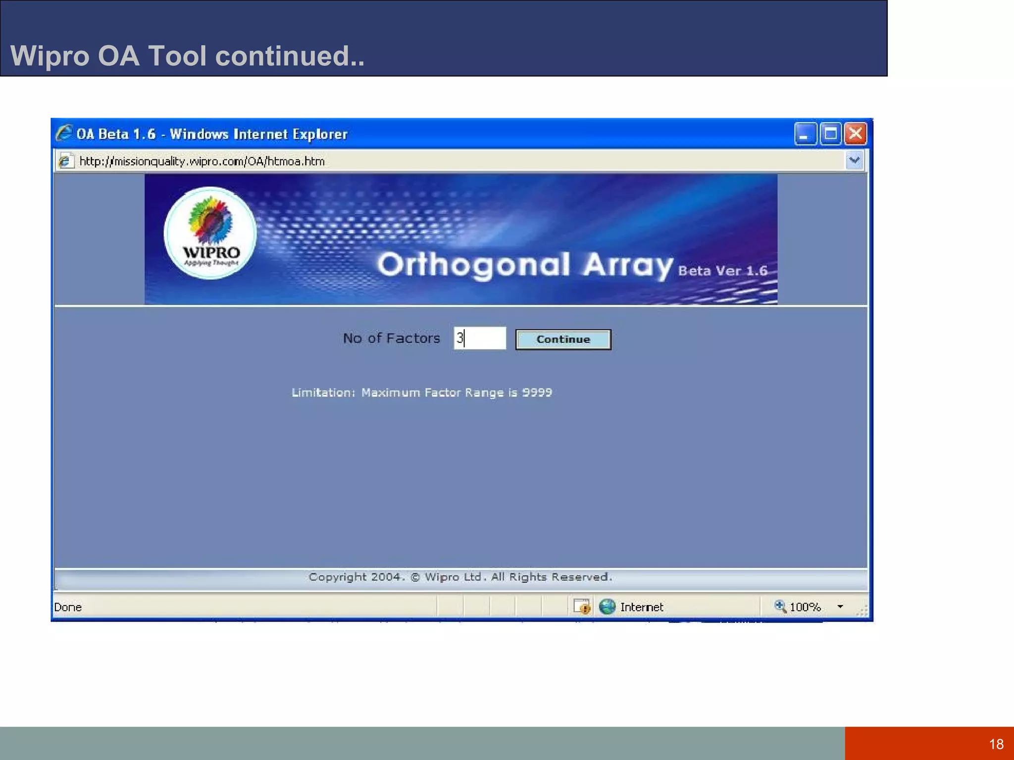 Orthogonal array approach a case study | PPT