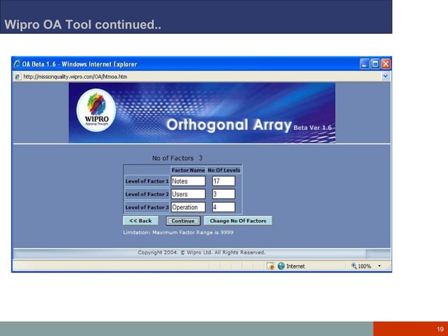 Orthogonal array approach a case study | PPT