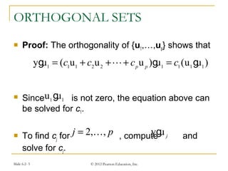 Orthogonal basis and gram schmidth process | PPT