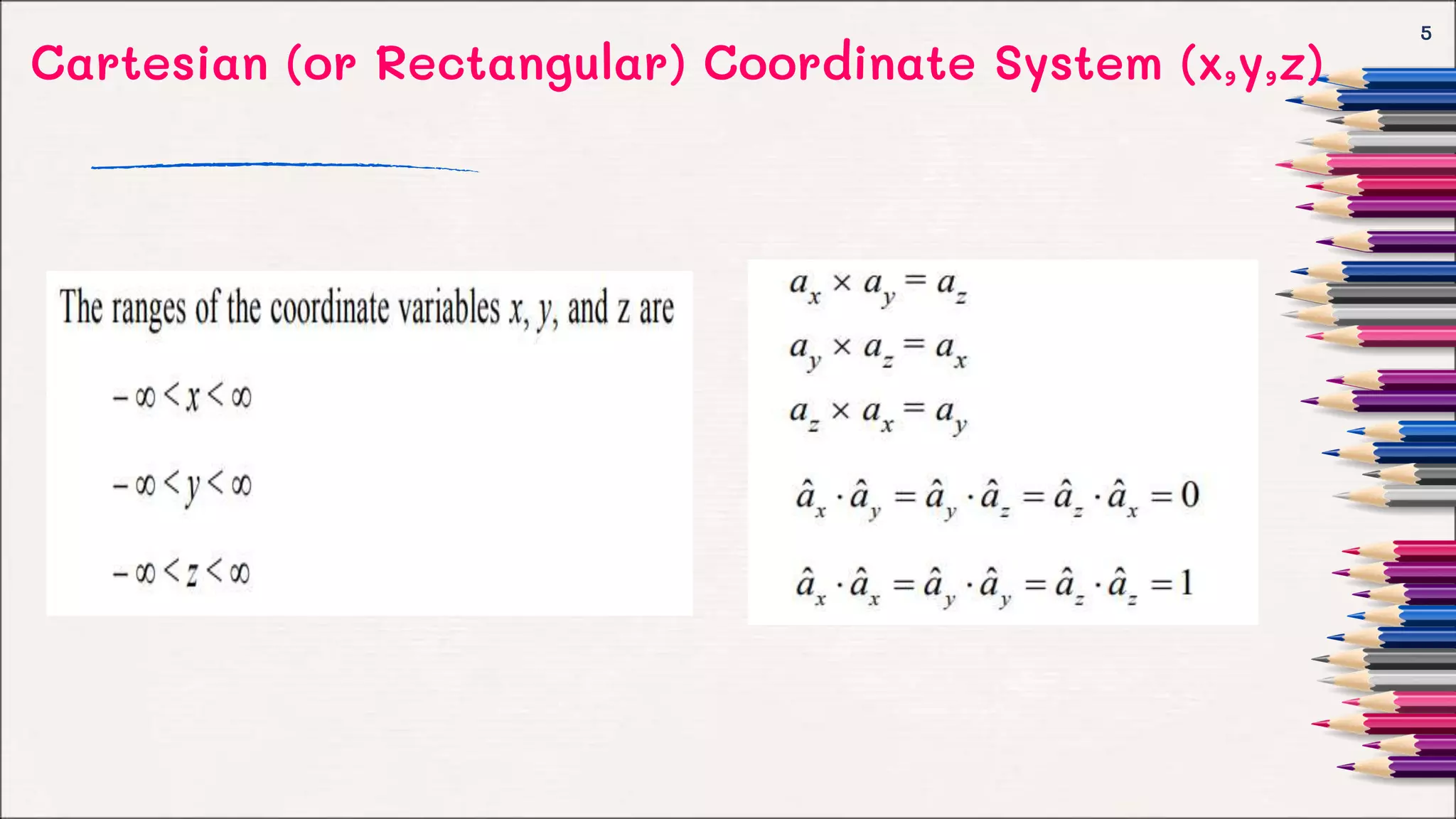 Orthogonal coordinate systems- Cartesian ,Cylindrical ,Spherical | PPTX