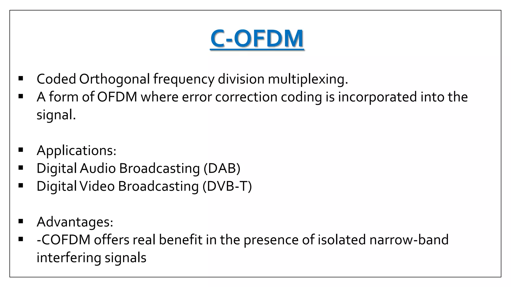 Orthogonal frequency division multiplexing (ofdm) | PPTX