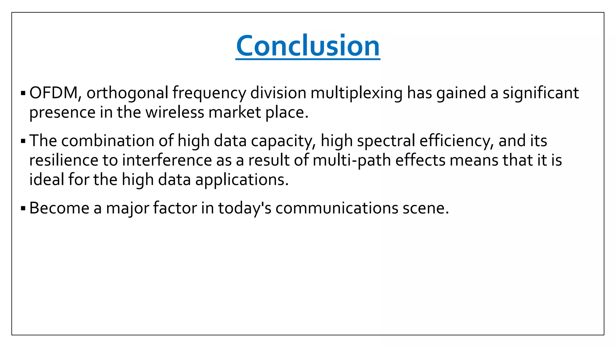 Orthogonal frequency division multiplexing (ofdm) | PPTX