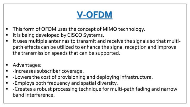 Orthogonal frequency division multiplexing (ofdm) | PPTX