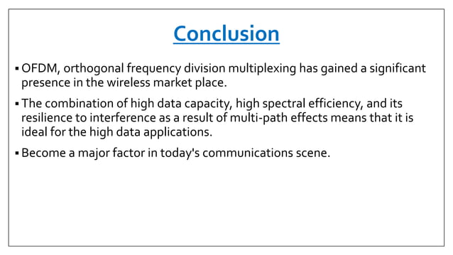 Orthogonal Frequency Division Multiplexing Ofdm Pptx