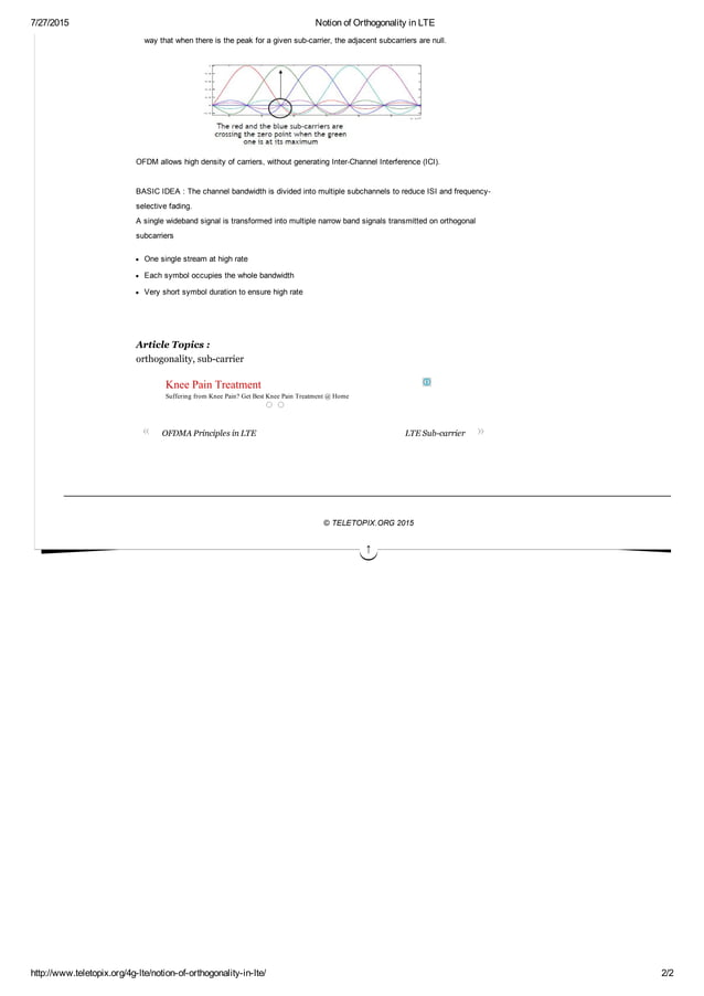 Orthogonality in lte | PDF