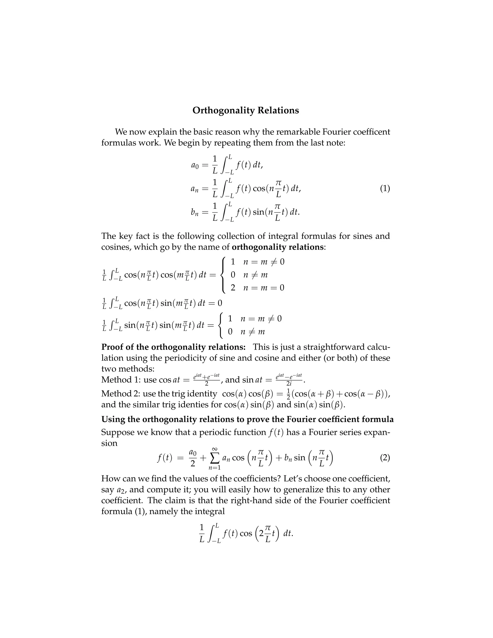 Orthogonality relations pdf | PDF