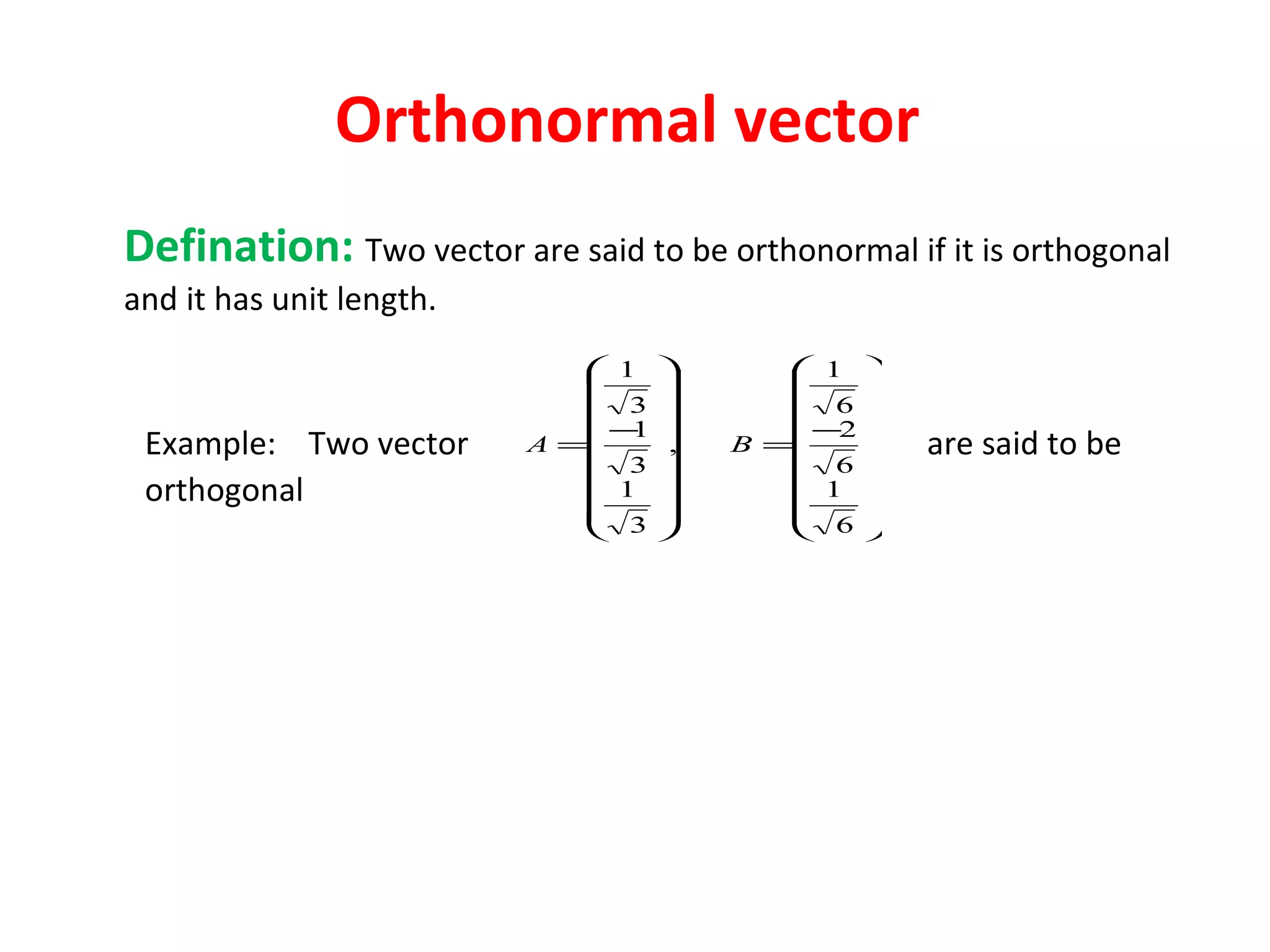 Orthogonal porjection in statistics | PPT | Science