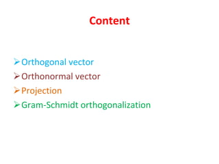 Orthogonal porjection in statistics | PPT | Science