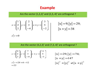 Orthogonal porjection in statistics | PPT | Science