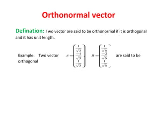 Orthogonal Vectors Example
