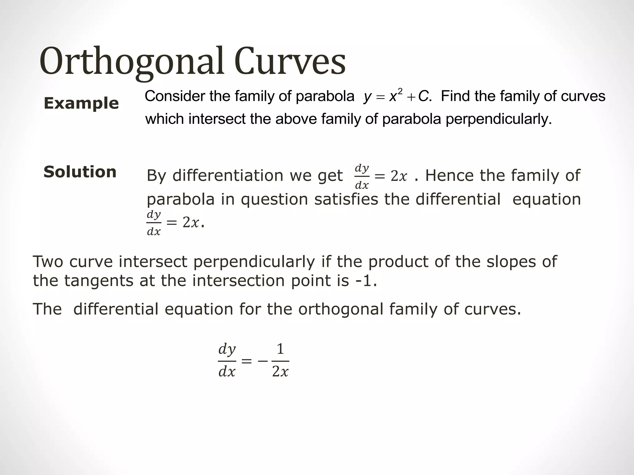Orthogonal trajectories | PPTX
