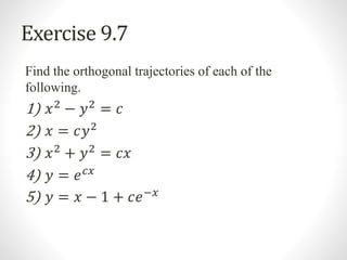 Orthogonal trajectories | PPTX