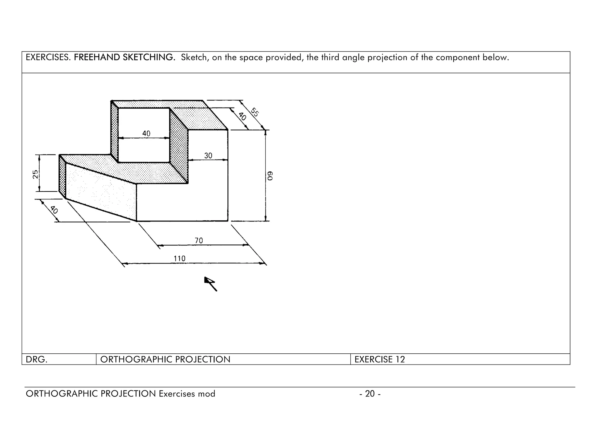 Orthographic projection exercises | PDF
