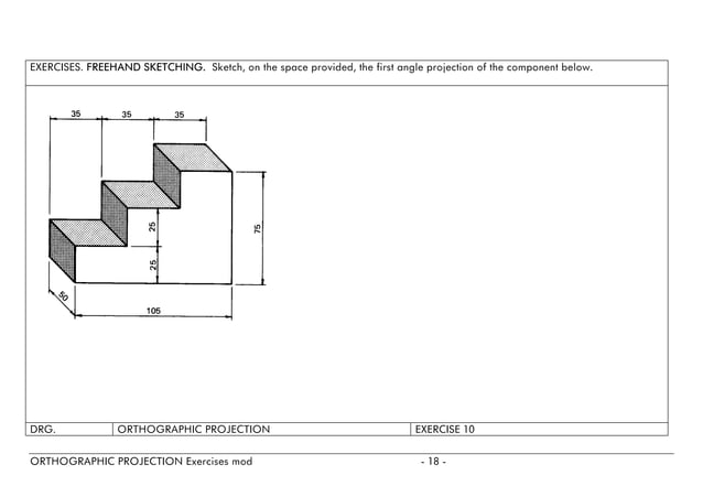Orthographic projection exercises | PDF | Drawing and Sketching | Arts ...