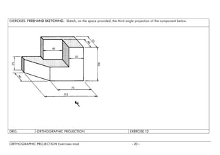 Orthographic projection exercises | PDF