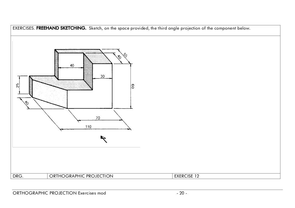 Orthographic projection exercises
