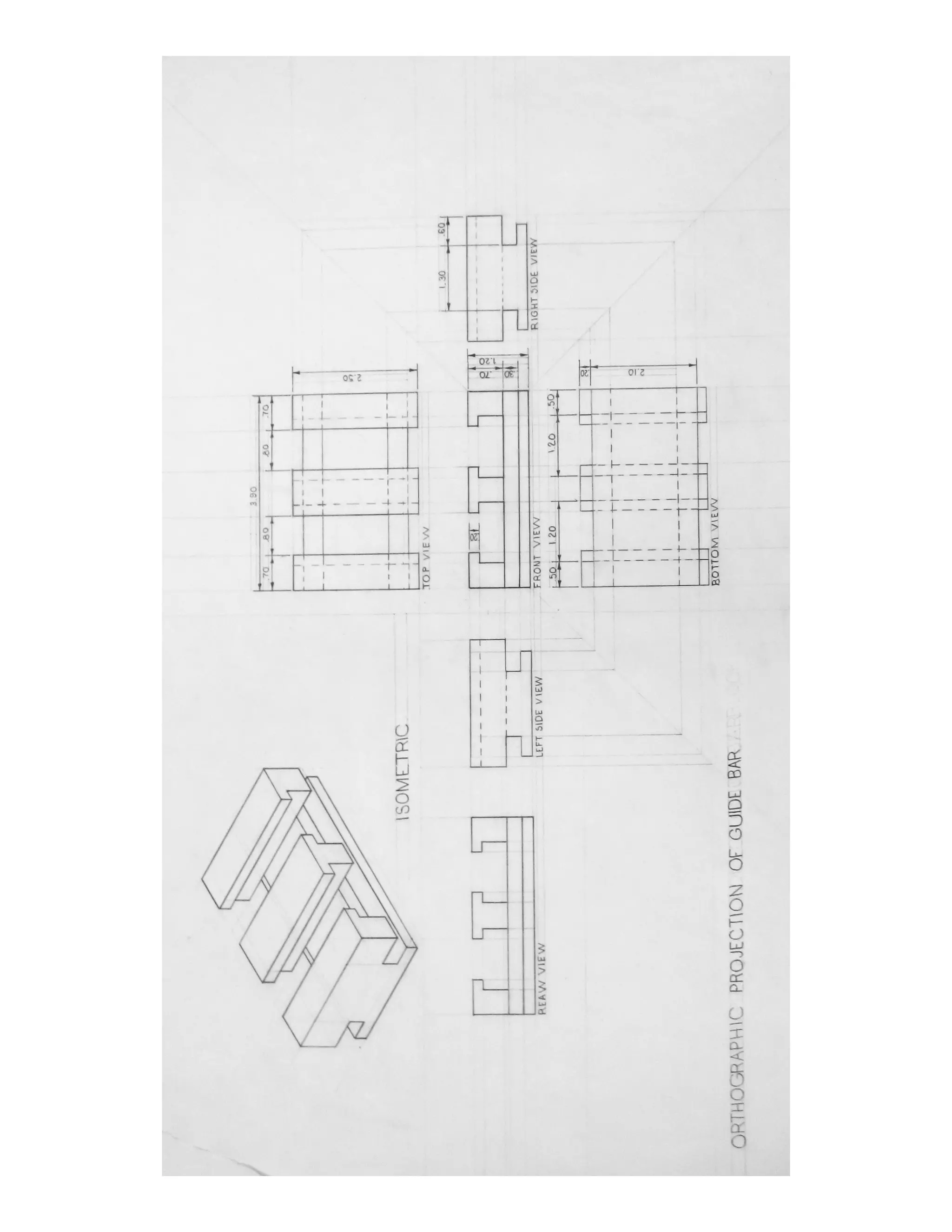 Orthographic projection of guide bar | PDF