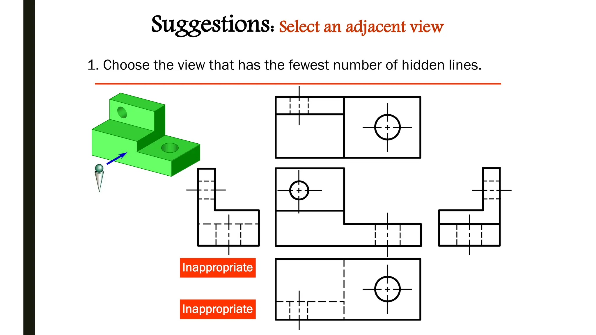 ORTHOGRAPHIC PROJECTIONS of engineering graphics | PPT