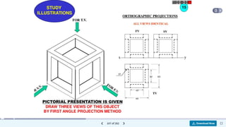 orthographic projections worksheet_exercise | PPTX