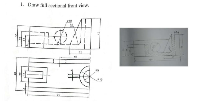 Orthographic sectional drawing | PPT