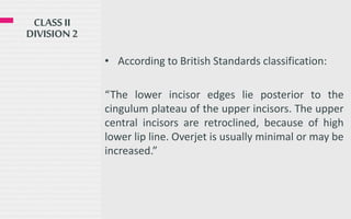 Definition, etiology and treatment of class II malocclusion | PPTX