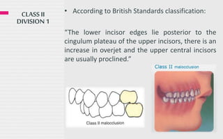 Definition, etiology and treatment of class II malocclusion | PPTX